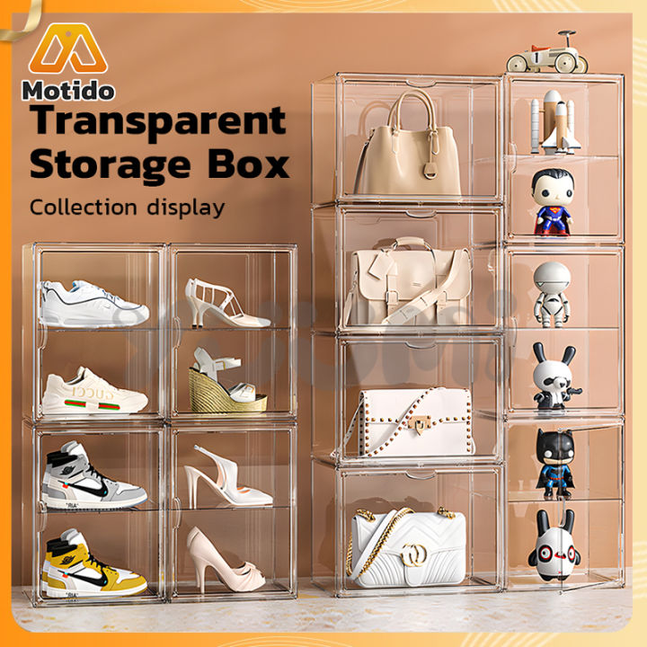 Transparent Storage Display Box M~XXL Kotak Penyimpanan Sepatu Display ...