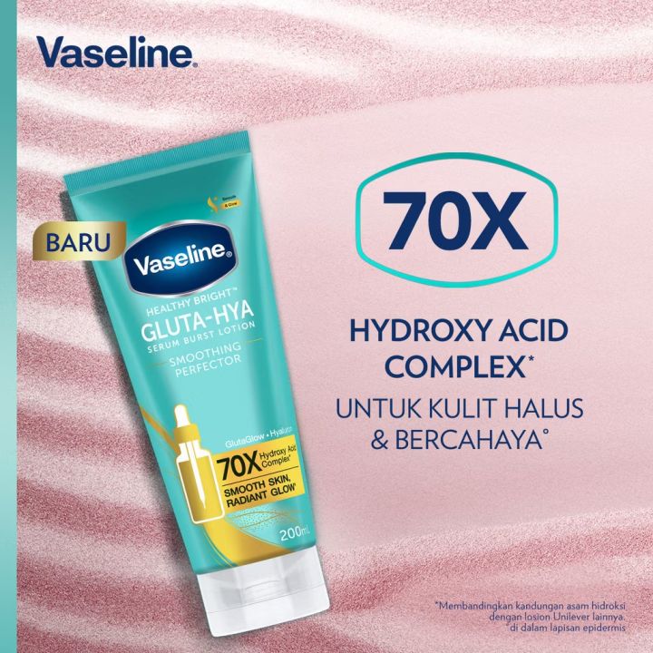Vaseline Gluta-Hya Body Serum Smoothing Perfector Cerah Dan Halus 200ml | Lazada Indonesia