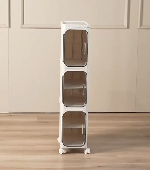 Foldable Ultra-Slim Gap Storage Cabinet Cabinet Bathroom and Kitchen ...