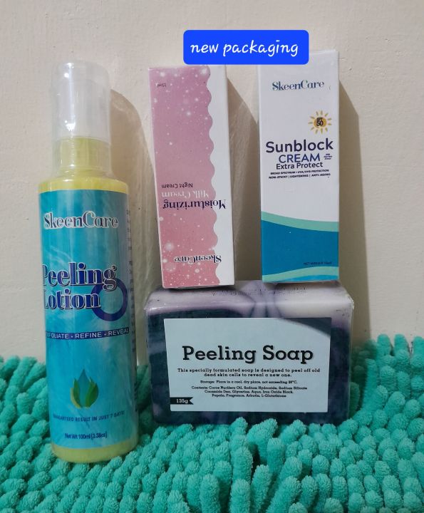 original SkeenCare Peeling Lotion set with milk moisturiser cream ...