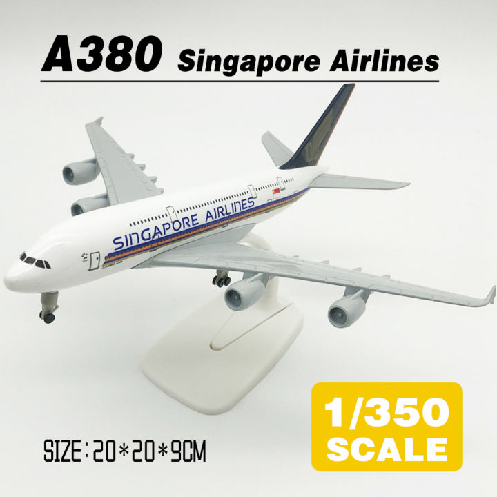 LEO 20cm Singapore Airlines A380 Metal Diecast Airplane Plane Model ...