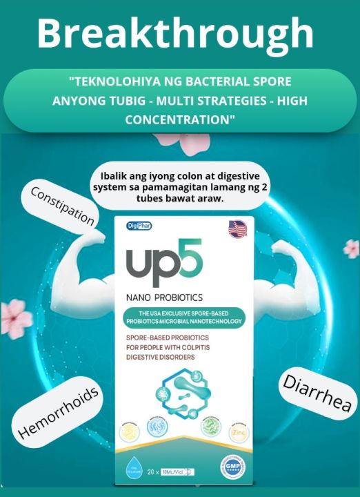 UP5 NANO PROBIOTICS. Treatment for Acute and Chronic Colitis, Colon Deseases,Constipation ...