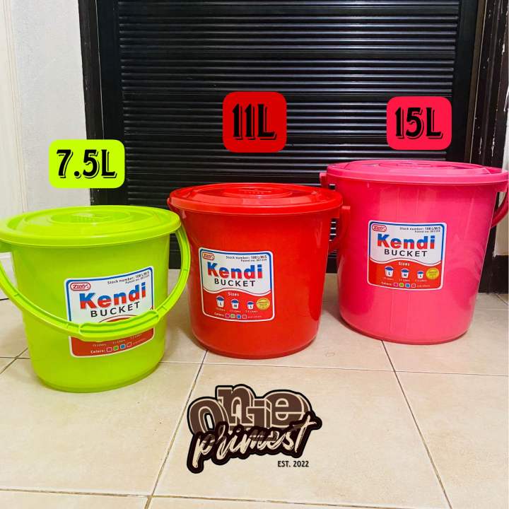 ZOOEY KENDI BUCKET WITH COVER AND HANDLE 7.5L/11L/15L | Lazada PH