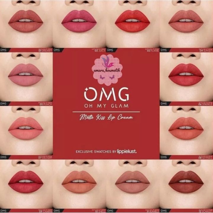 BISA COD - Lipcream Omg Oh My Glam 3,5 Gram / Lipmatte Omg Tahan Lama Dan Tahan Ait | Lazada ...