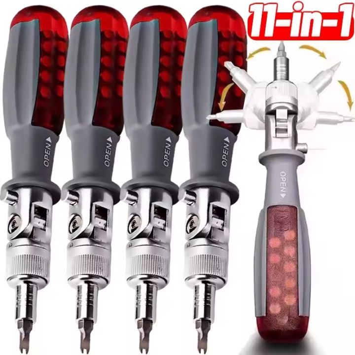 11 in 1 Ratchet Screwdriver Set Magnetic Telescopic Screwdriver ...