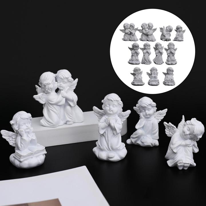 Resin Angel Figurine Prayer Statue Desktop Ornaments Peaceful | Lazada PH