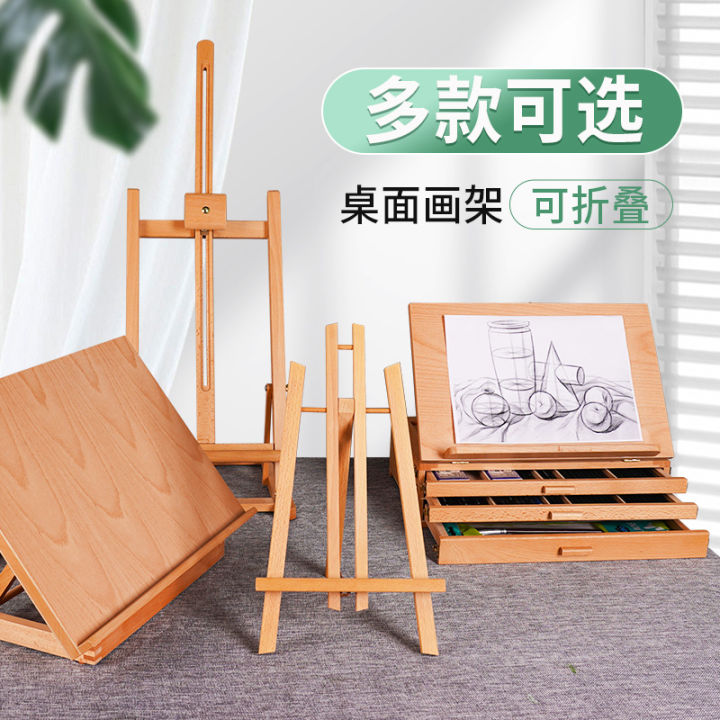 Desktop Oil Painting Easel Miniature Desktop Beech Small Easel Easel ...