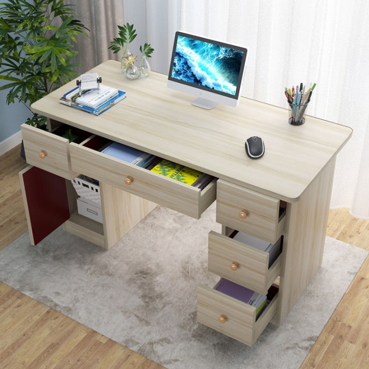 Modern Minimalist Computer Desk Home Office Study Bedroom Integrated ...