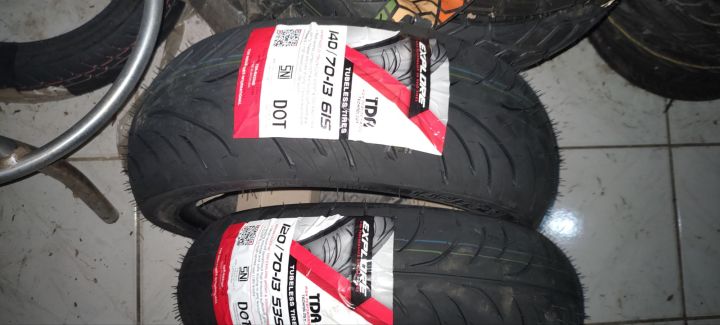 BAN LUAR TDR DEPAN BELAKANG UNTUK YAMAHA NMAX UKURAN 120/70-13 DAN 140/ ...