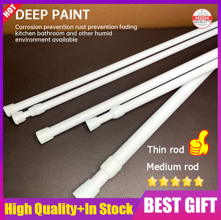 Multi Purpose Spring Loaded Adjustable Extendable Sticks Hanging Rod ...