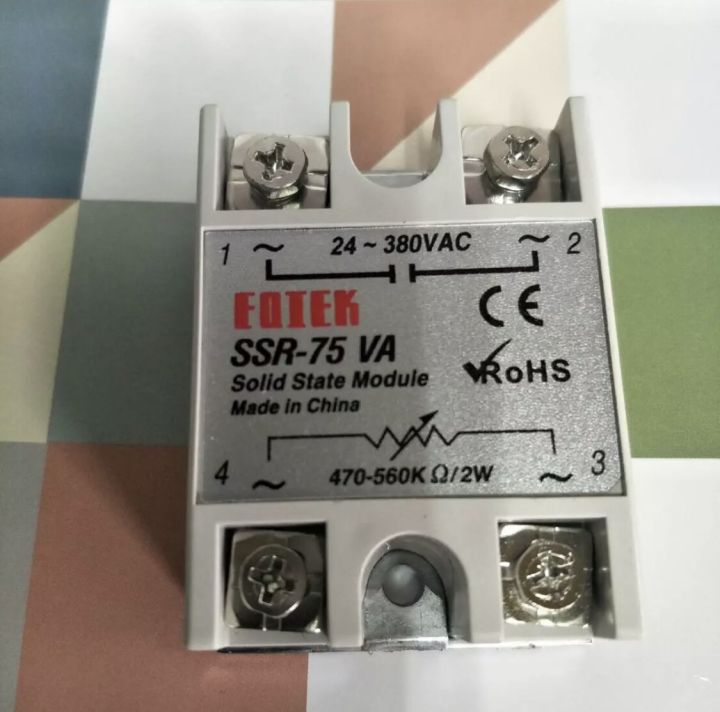 Solid State Relay SSR-75VA in470-560k1/4w out24-380VAC Fotek โซริดสเตรทรีเลย์ สินค้าพร้อมส่ง ...