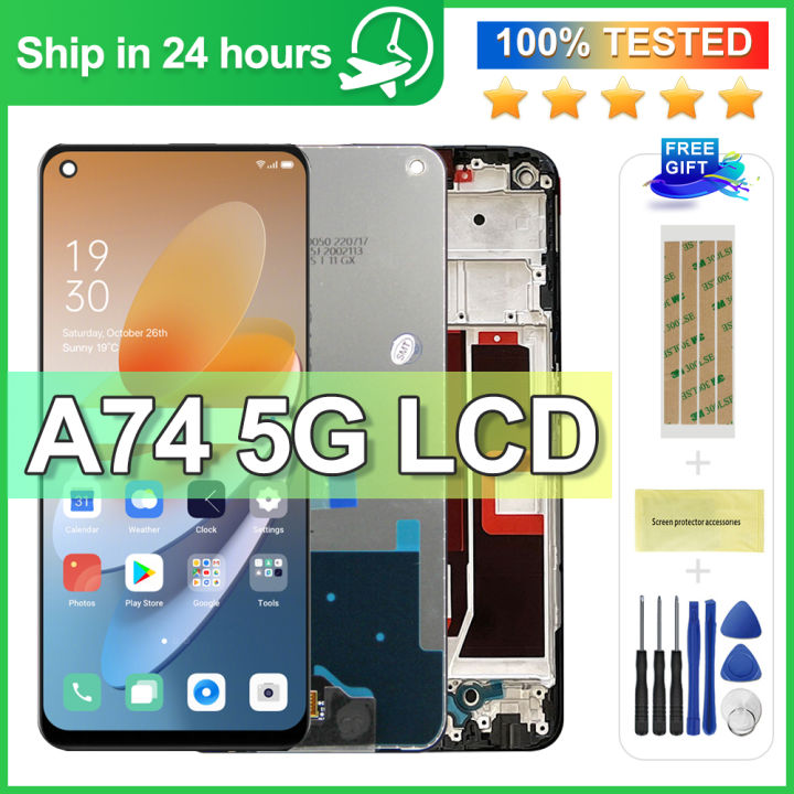 6.5" Screen A74 5G LCD Replacement For OPPO A74 5G CPH2197, CPH2263 LCD ...