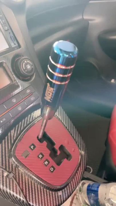 Universal bride/nos burnt blue aluminum gear shift knob shifter lever ...