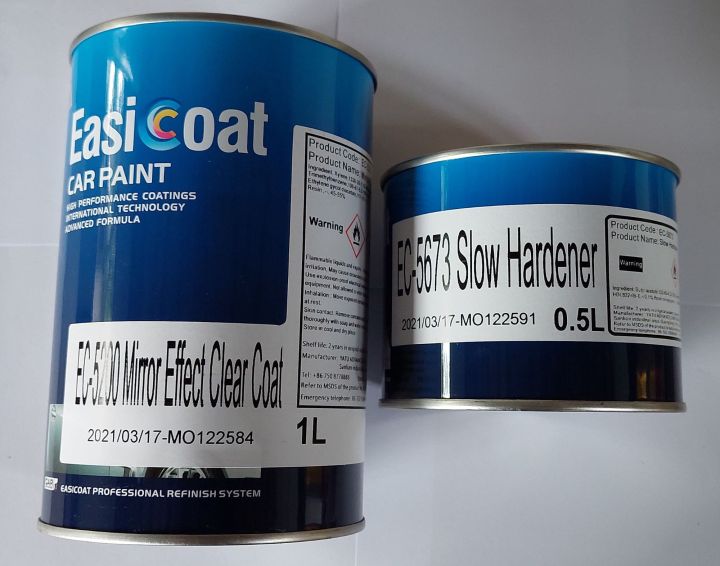 EASICOAT MEDIUM-HIGH SOLID EC-5200 MIRROR EFFECT CLEAR COAT WITH EC-5673 SLOW HARDENER | Lazada PH
