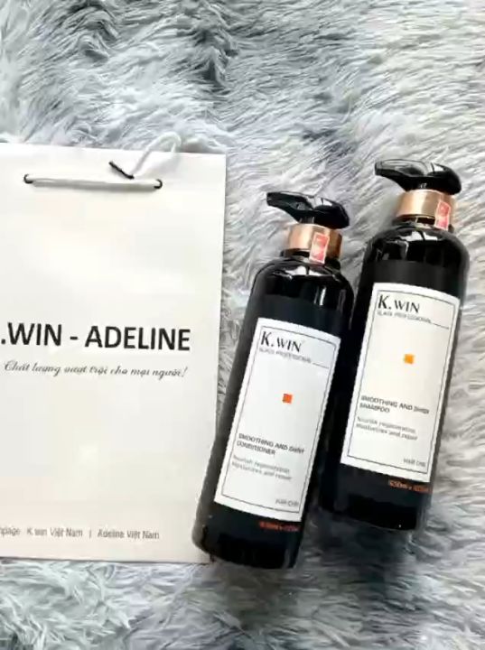 Cặp dầu gội xả Kwin Black 650ml combo dầu gội dầu xả mềm mượt, thơm lâu ...