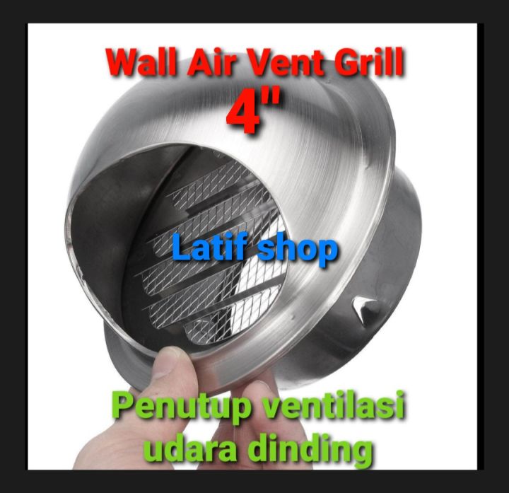 vent cup 4 in stainless / grille bulat 4 in.penutup lubang ventilasi ...