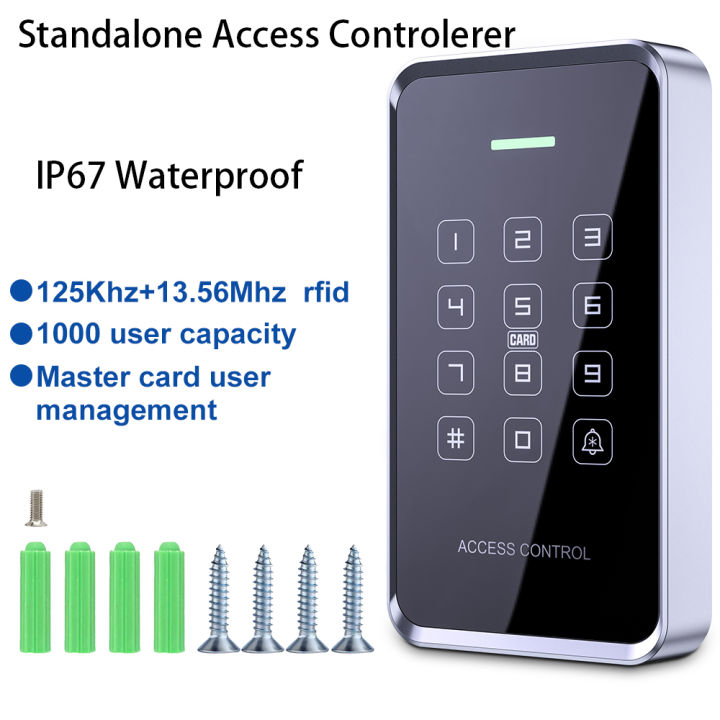 125Khz+13.56Mhz RFID NFC Access Control Keypad 1000User Waterproof ...