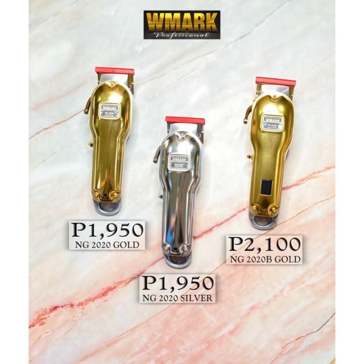 WMARK PROFESSIONAL HAIR CLIPPER ALL METAL GOLD DIGITAL WMARK NG 2020 B ...