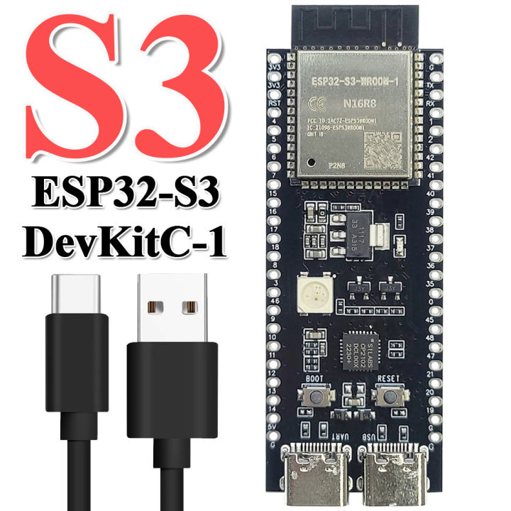 ESP32-S3-DevKitC-1 บอร์ดพัฒนา BT 2.4G โมดูล Wifi สําหรับ Arduino 8MB ...