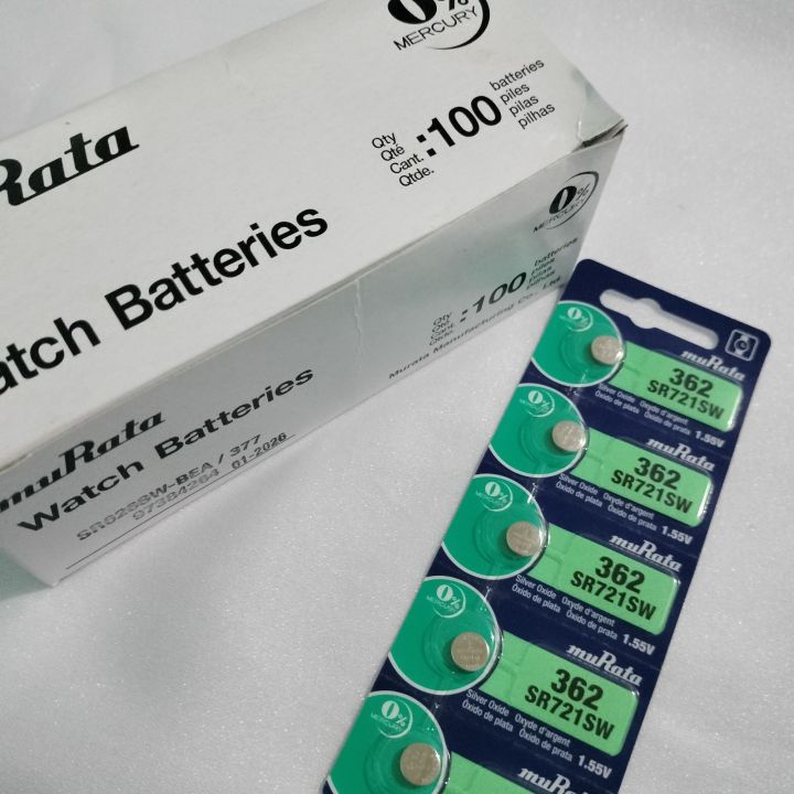 Batery jam murata 362 SR721 SW original 100% 1lembar 5 butir | Lazada ...