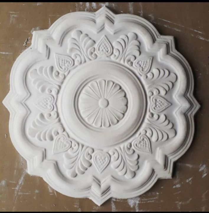 ornamen lampu plafon gypsum motif bunga waru 50x50 | Lazada Indonesia
