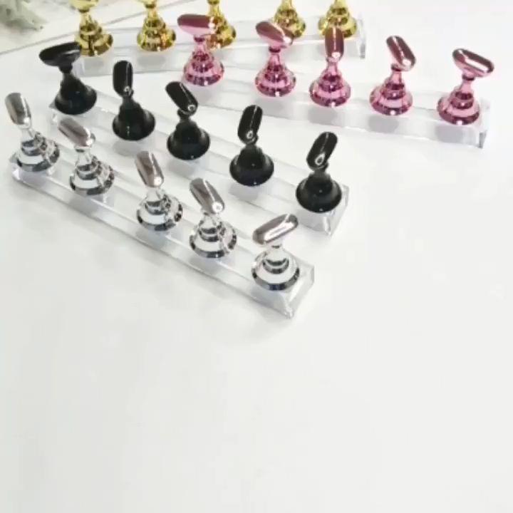 5Pcs Acrylic Nail Display Holder With Base Showing Shelves Nail ...