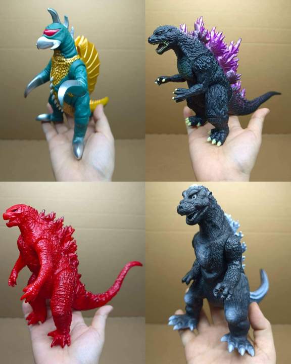 Godzilla 6 inches tall Godzilla 2000 white Godzilla 1985 Gigan Burning ...