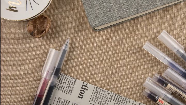 Straight Liquid Rollerball Gel Pen 0.5mm Black Blue Red Needle Tube ...