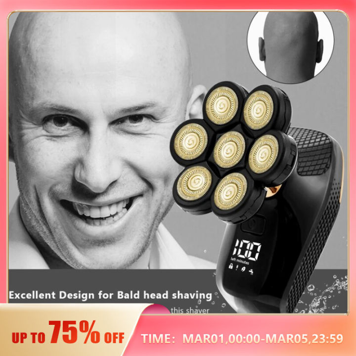 7D Independently 7 Cutter Floating Head Waterproof Electric Razor ...