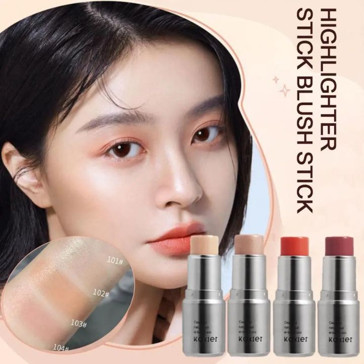 4 Colors Shimmer Water Light Highlighter Stick Blush Stick Make Up Face ...