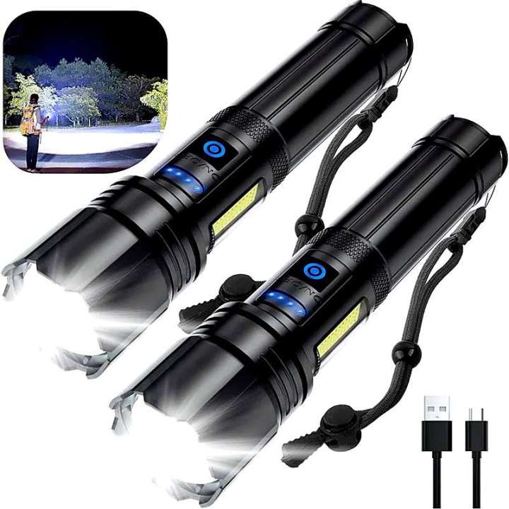 Rechargeable XHP90 Led Flashlight 10000 High Lumens Tactical Light ...
