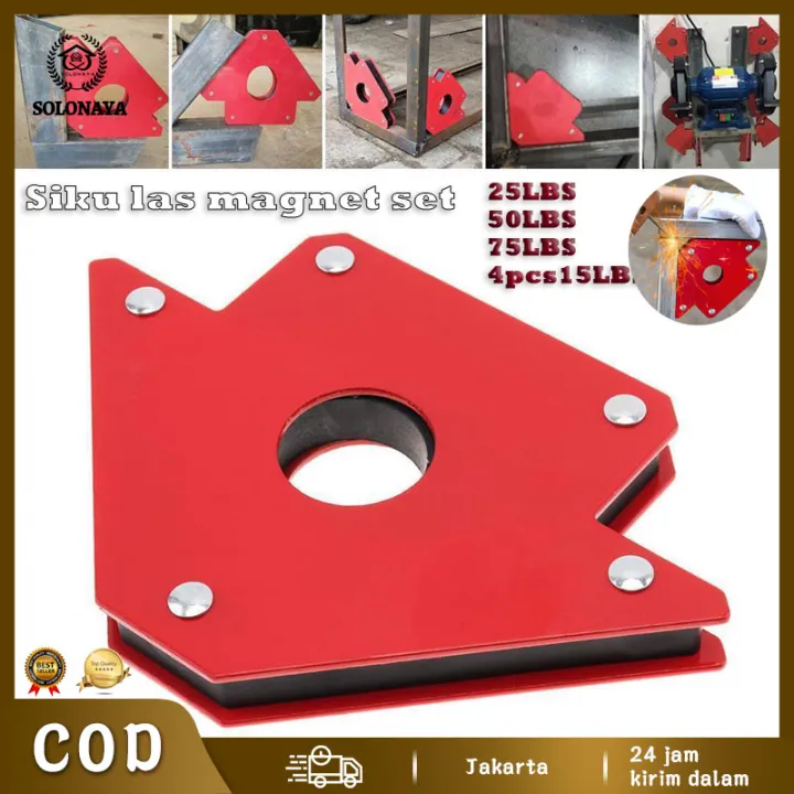 [Dikirim Dari Jakarta] Siku Magnet Siku las magnet set Welding Magnetic ...