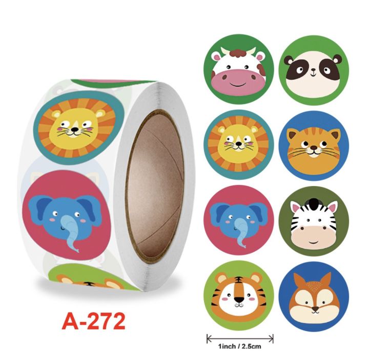 Ready stock stickers 1 roll 500 stickers reward stickers cute stickers ...