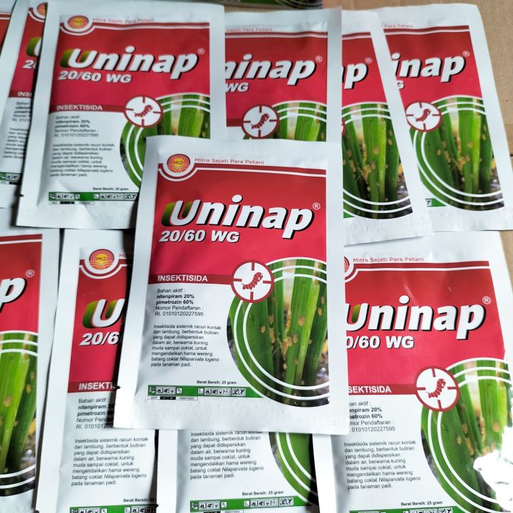 Obat Wereng Insektisida Uninap 80 WG 25 Gram Bahan Aktif Nitenpiram ...