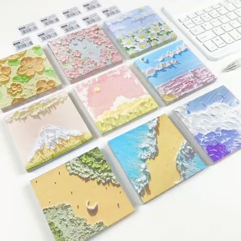 SAMOYED SN-P3 Kertas Memo Tempel / Sticky Notes Pad Motif 3D Lukisan ...