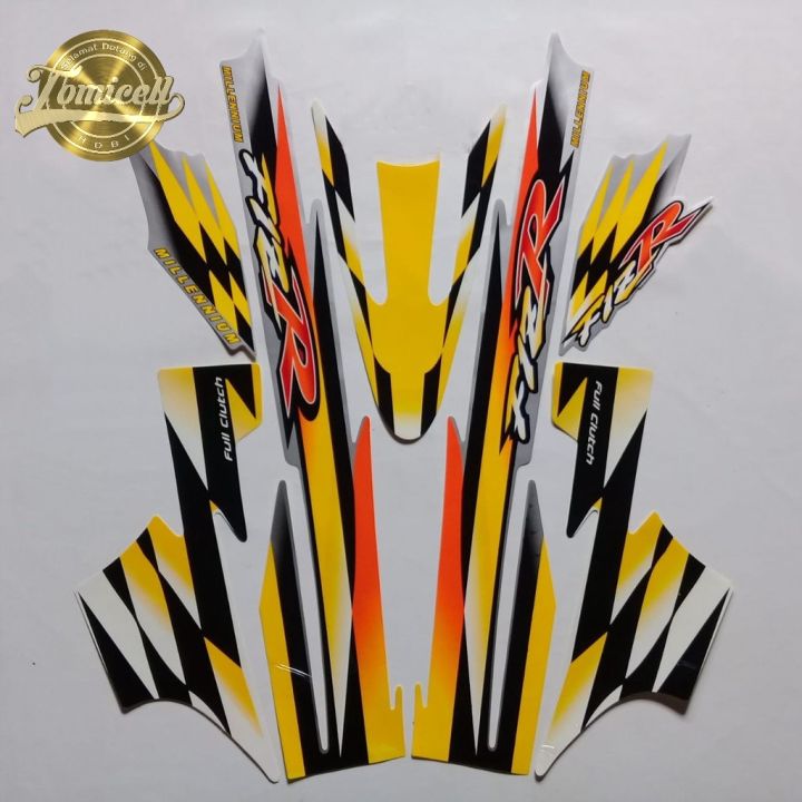 striping yamaha fizr fiz r milenium stiker berkualitas warna kuning ...