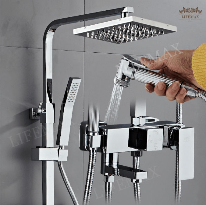 [SG]Stainless Silver Series Rain Shower Set Bathroom Home RainFall ...