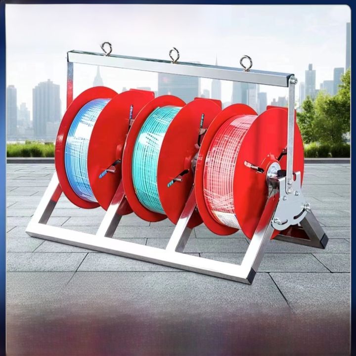 เครื่องมือพับได้ลวดรีล Multi-Wire Line Dispenser ช่างไฟฟ้าสามสายสะดวก ...