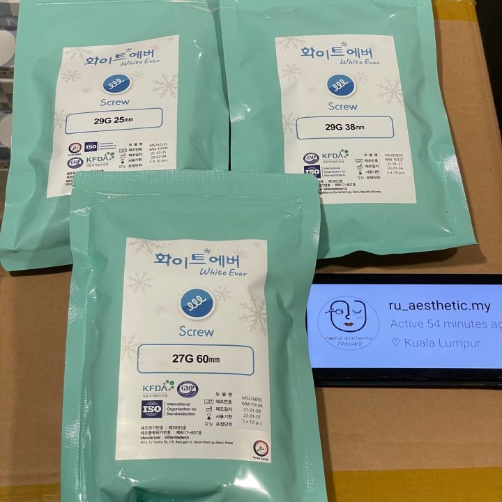 White Medience WhiteEver Screw Threadlift 50pcs/pack | Lazada