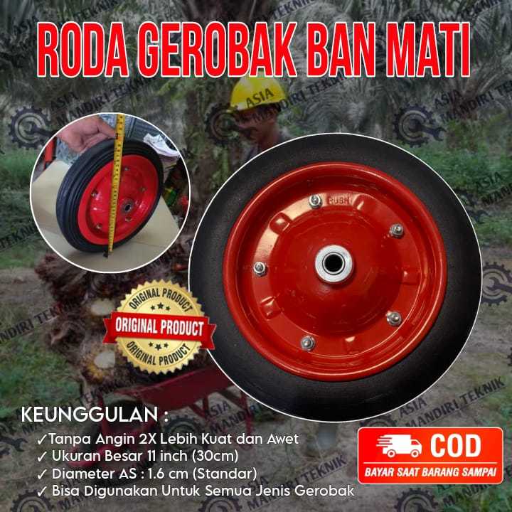 BAN MATI KARET - RODA GEROBAK MATI / Roda Ban Gerobak Pasir sorong ...
