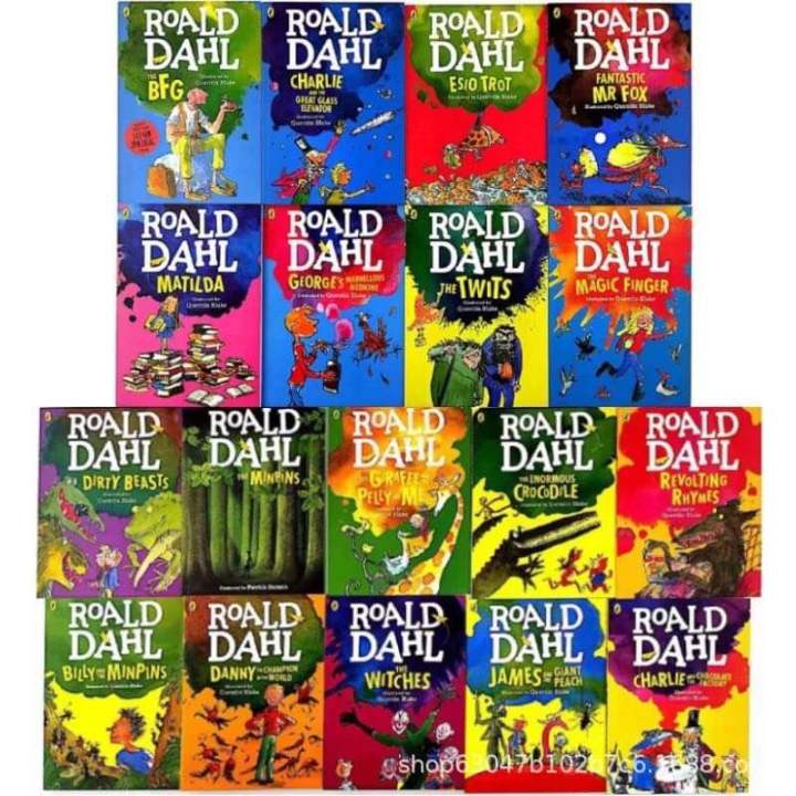 หนังสือวรรณกรรมเยาวชนภาษาอังกฤษ ของ Roald Dahl (Color Book) เซต 18 เล่ม ...