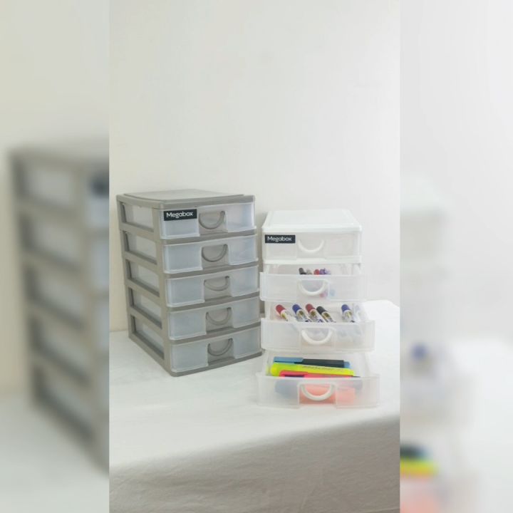 MegaBox Wide Desk Drawer 4 & 5 Layers Small | Lazada PH