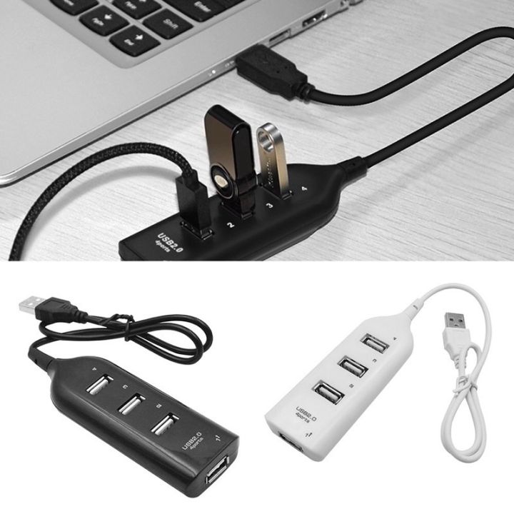 4 Port Mini Usb Hub 2.0 Hi-Speed Splitter Adapter Aim Extension ...