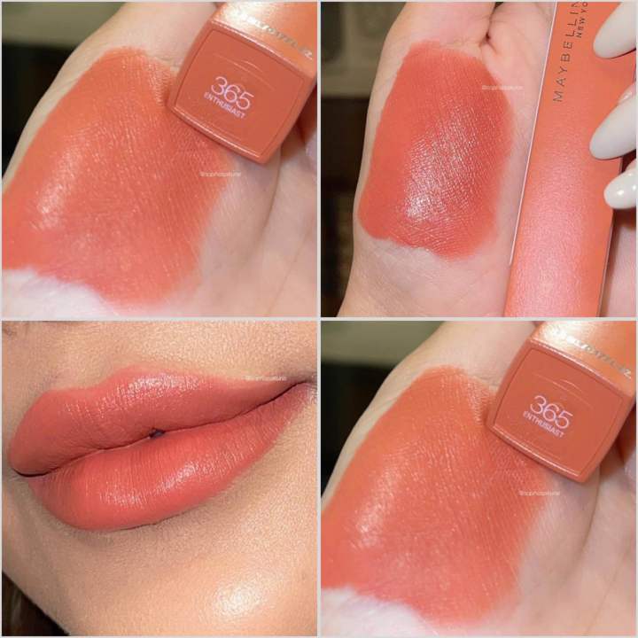 Maybelline New York กันฮะ เราชอบสี 365 สุด เป็นสีส้ม แบบส้มโอรส ฟิลสี ...
