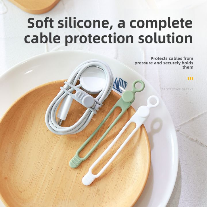Piple | Wire Management Organizer with Silicone Ties and Cable Wraps ...