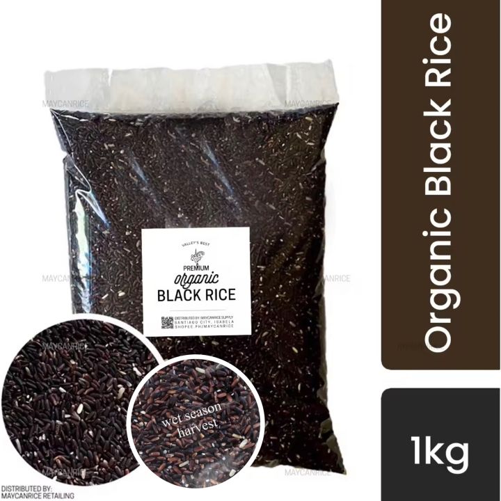1kg Organic Black Rice from Isabela (soft/sticky) MAYCANRICE | Lazada PH