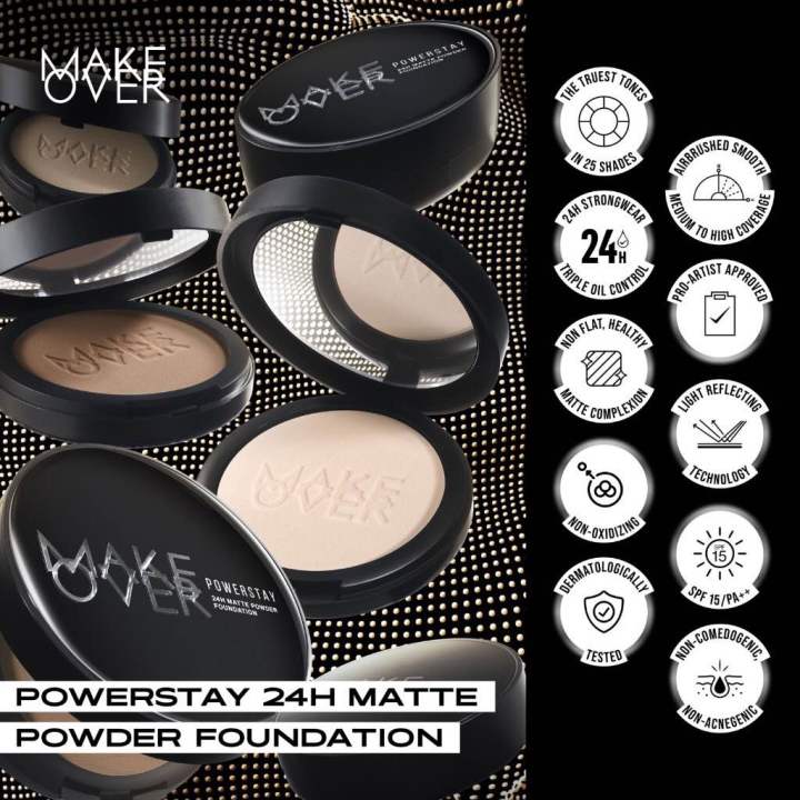 MAKE OVER POWERSTAY 24H Weightless Liquid Foundation - High coverage ...
