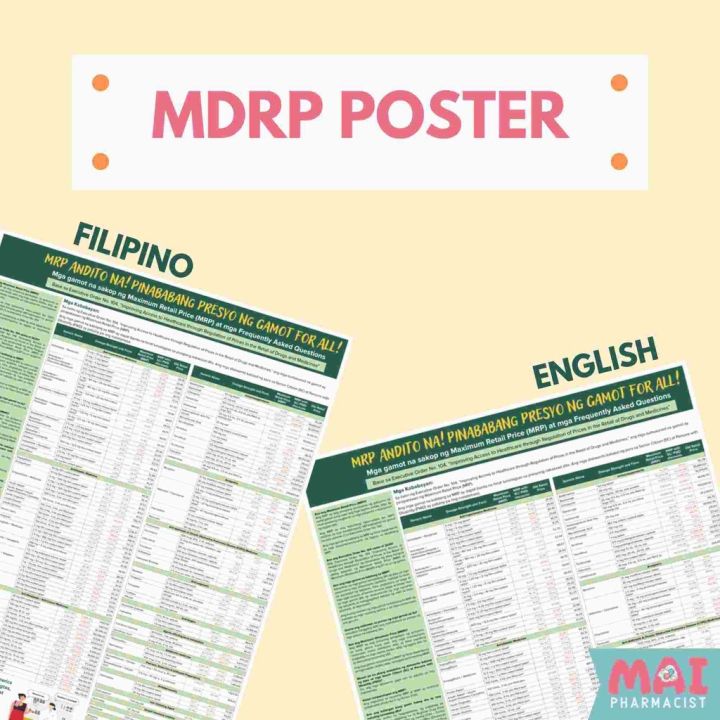 MDRP Poster for Drugstore FLIP or 1PC | Lazada PH