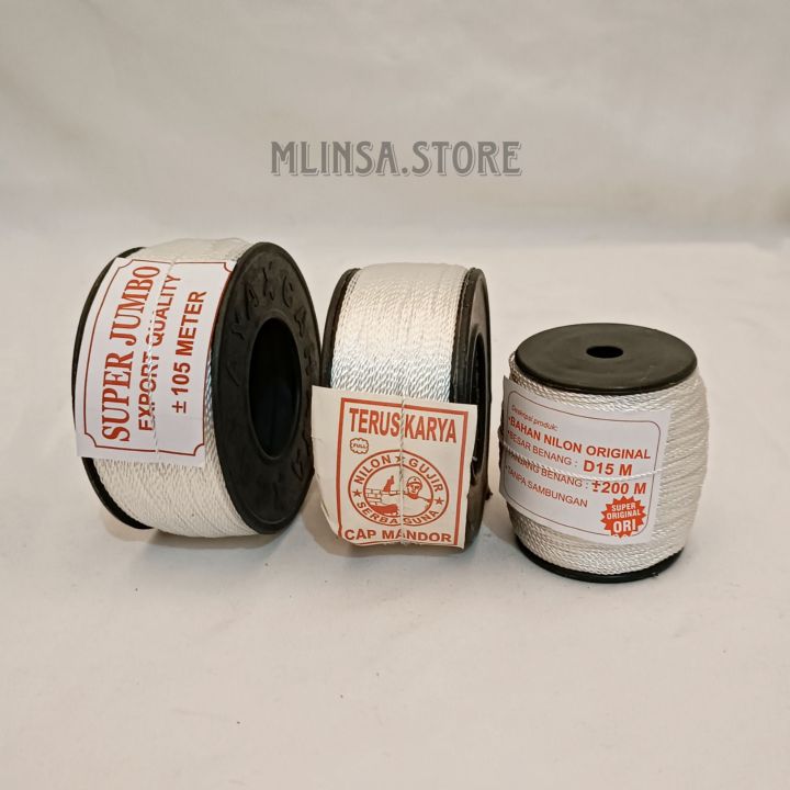 Benang Nilon Putih 200 Meter Benang Heng Layangan Benang Bangunan ...