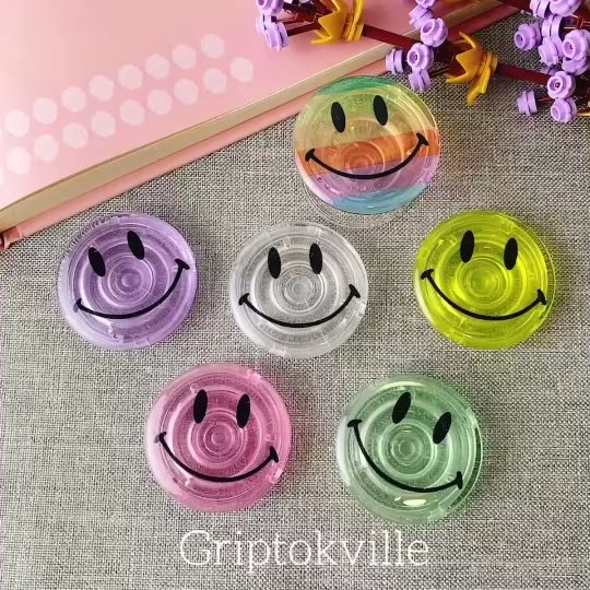 Griptok ใส smiley PopSocket กริ๊บต็อก การ์ตูนติดหลังมือถือ ที่ติด ...